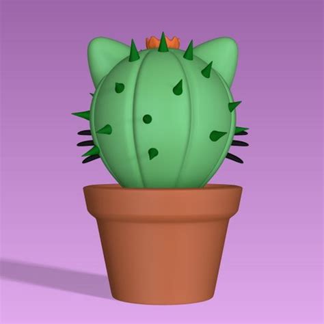 Stl File Hello Kitty Cactus Plant Desk Ornament 👋 ・3d Printable Model To Download・cults