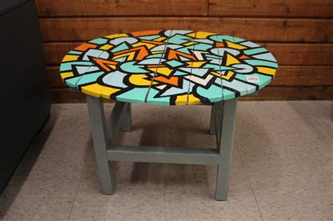 Lot Two Tom Cramer Paint Decorated Tables