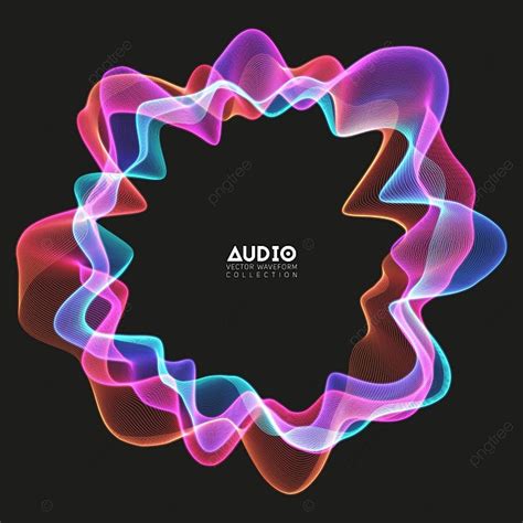 Vector 3d Echo Audio Circular Wavefrom Spectrum Template Download On Pngtree