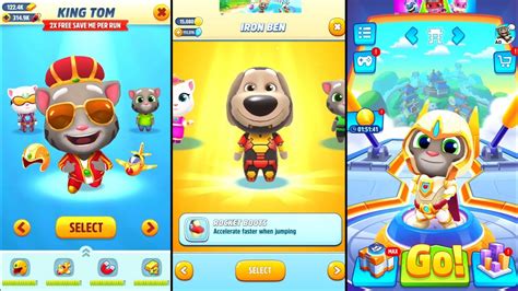 Talking Tom Hero Dash Platinum Tom Vs Gold Run King Tom Vs Tom Jetski Iron Ben Android