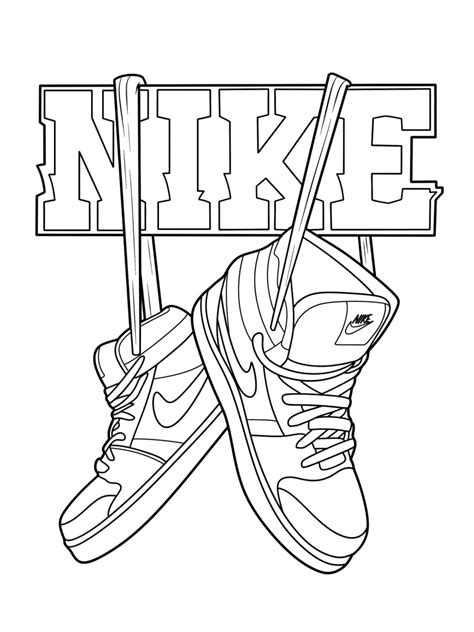 Coloriage La Chaussure Nike télécharger et imprimer gratuit sur