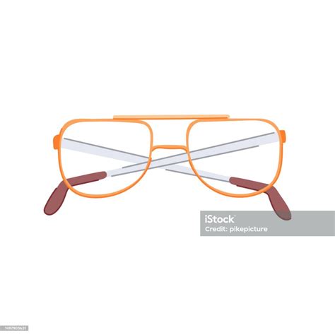 Business Computer Glasses Cartoon Vector Illustration Stock