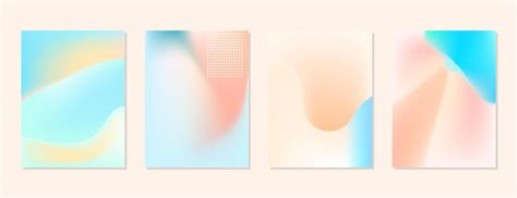 Set Gradient Liquid Color Poster Backgorund Design Vector Template