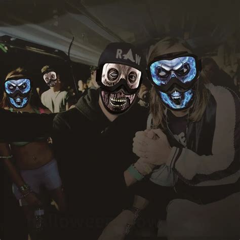 New Halloween Led Glowing Mask Halloween Masquerade Party Horror Masks