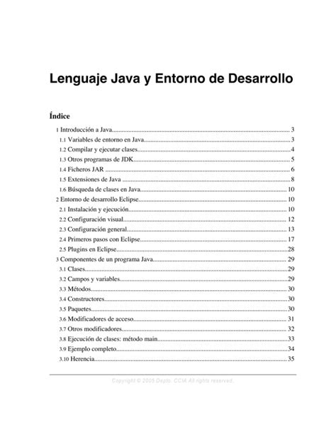Lenguaje Java Y Entorno De Desarrollo