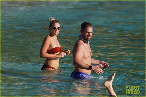 Stephen Amell Shows Off His Hot Body In St Barts With Wife Cassandra