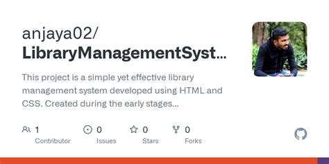 GitHub Anjaya02 LibraryManagementSystem