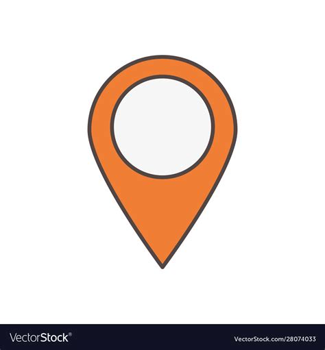 Gps Navigation Pointer Social Media Icon Vector Image