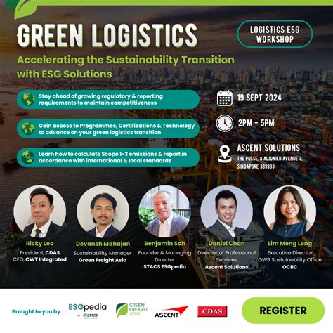 Green Logistics Workshop Accelerating The Sustainability Transition