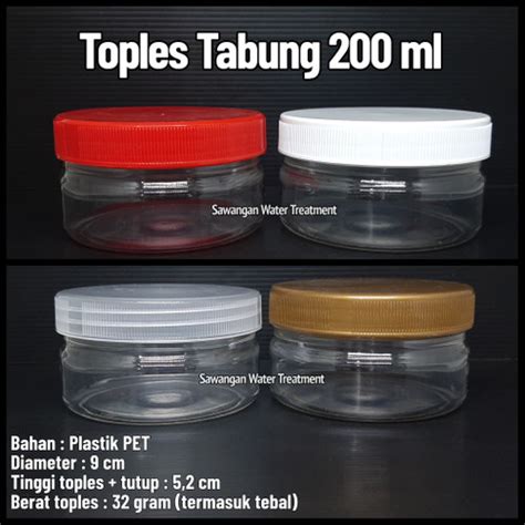Jual Toples Plastik 200 Ml Tabung Tebal Toples 200ml Plastik Tabung Kota Depok Sawangan