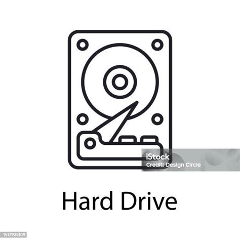 하드 드라이브 벡터 개요 아이콘 디자인 그림 흰색 배경 Eps 10 파일에 기타 기호 0명에 대한 스톡 벡터 아트 및 기타 이미지 0명 개선 개인 장식품 Istock