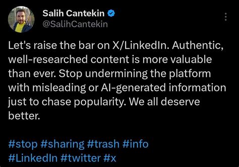 salih cantekin posted on linkedin