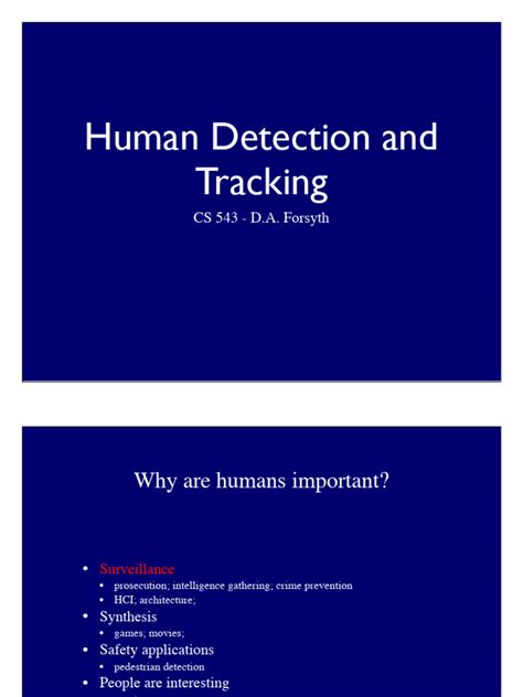 human detection tracking 2010 pdf