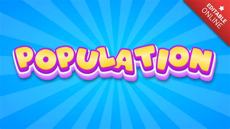 Population Text Effect Generator Textstudio