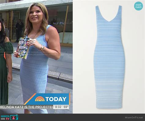 Wornontv Jennas Blue Striped Ribbed Tank Dress On Today Jenna Bush Hager Clothes And