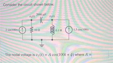 Solved Consider The Circuit Shown Below The Equivalent Chegg