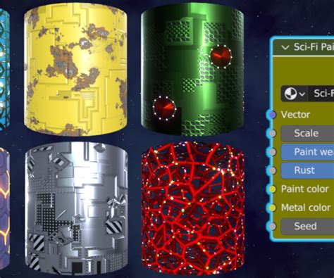 Artstation Procedural Sci Fi Shaders For Blender Resources