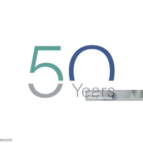 50 주년 기념 번호 50 년 된 로고 타입 간단한 축하합니다 격리된 추상 그래픽 웹 디자인 템플릿입니다 현대 축하 개념 디자인에 대한 스톡 벡터 아트 및 기타 이미지
