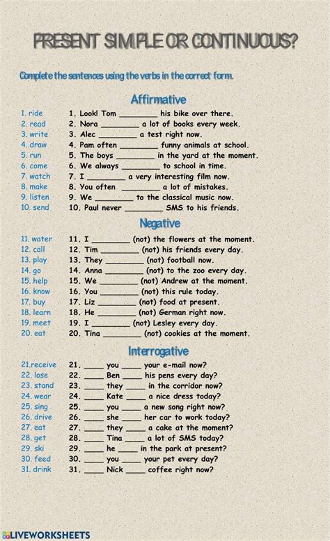 Present Simple Vs Present Continuous English Vocabulary Words Learning Interesting English
