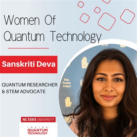 Inside Quantum Technology On Linkedin Women Of Quantum Sanskriti Deva