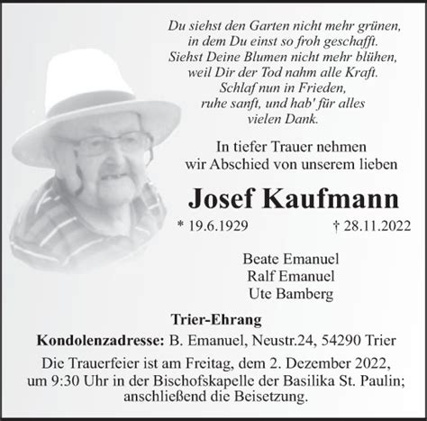 Traueranzeigen Volksfreund Trauer De
