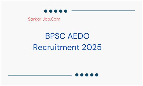 Bpsc Aedo Recruitment 2025