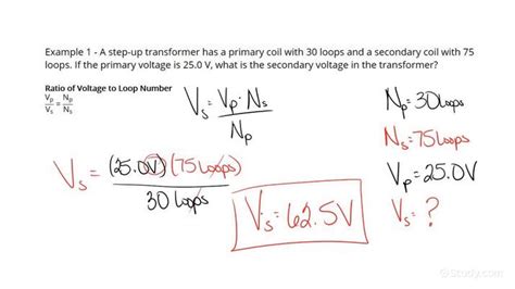 How To Calculate The Voltage Through Transformers Using A Number Of