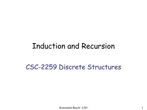 Ppt Induction And Recursion Powerpoint Presentation Free Download