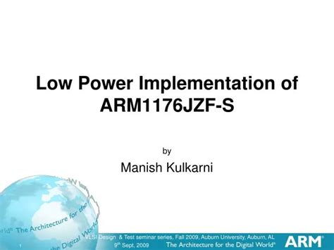 Ppt Low Power Implementation Of Arm1176jzf S Powerpoint Presentation Id3043557