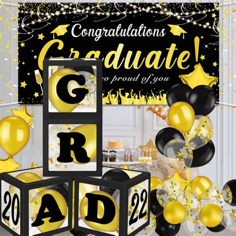 Buy KMUYSL 2022 Graduation Party Decorations Graduation Balloon Boxes