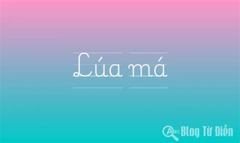 Danh Từ Lúa Má Là Gì Từ đồng Nghĩa Trái Nghĩa Từ Điển Tiếng Việt