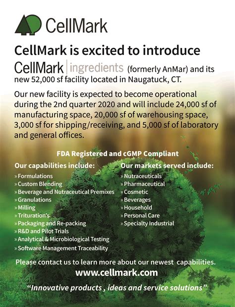 Introducing Cellmark Ingredients New Facility In Naugatuck Ct Cellmark