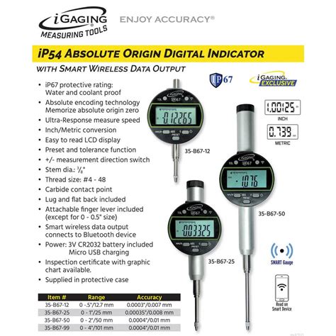 Igaging Lcd Digital Electronic Drop Indicator 1 Max 000035