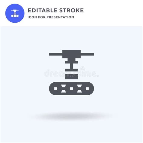 Conveyor Icon Vector Filled Stock Vector Illustration Of Production