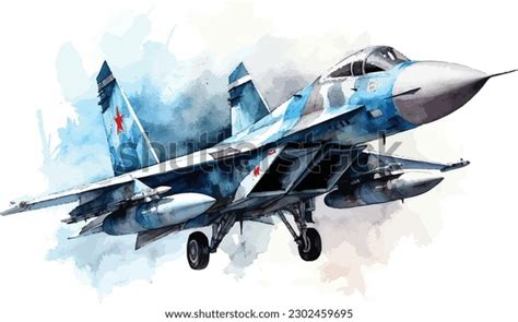 Modern Russian Jet Fighter Aircraft Stock Vector Royalty Free