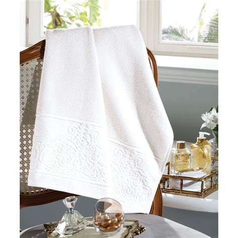 Toalha De Banho Jacquard Barra Velour 90cmx1 50m Branca Submarino