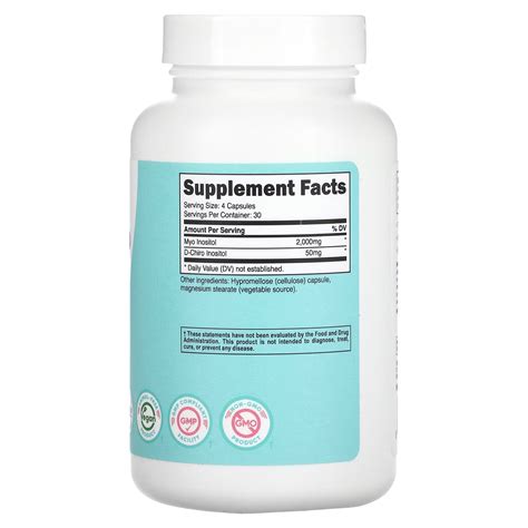 Nutricost Women Myo And D Chiro Inositol 120 Capsules