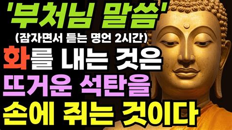 잠자면서 듣는 부처님 가르침 2시간ㅣ석가모니 명언ㅣ행복한 노후를 준비하는 방법ㅣ나이가 들수록 깨달아야 하는 인간관계 ㅣ삶의 조언