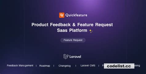 QuickFeature V1 1 Feature Requests And Feedback Management SaaS