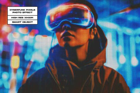افکت عکس پیکسلی سایبرپانک فتوشاپ 🔥کد فایل 141625