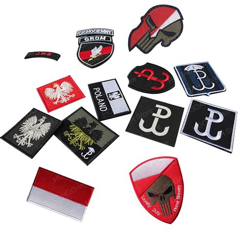 Poland Flag Embroidery Patch Polish Eagle Special Force Army Military
