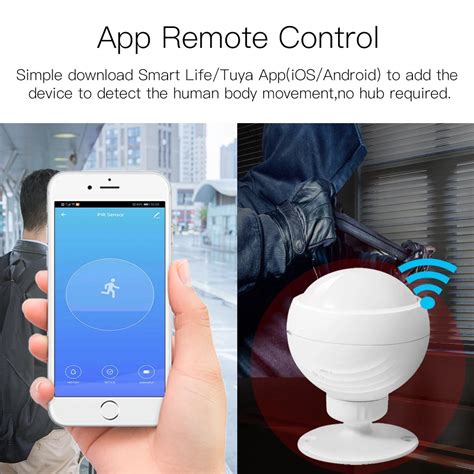 Détecteur Pir Intelligent Tuya Contrôle Sans Fil Wifi Détection