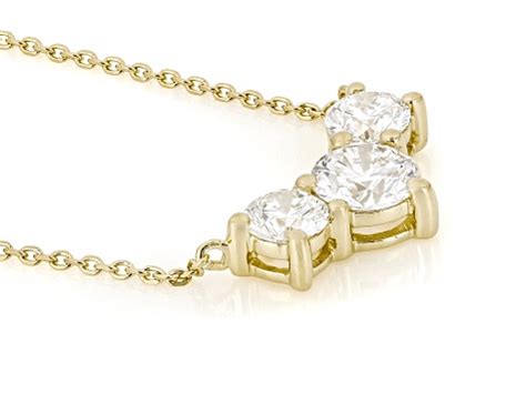 White Lab Grown Diamond H Si1 14k Yellow Gold Over Sterling Silver 3