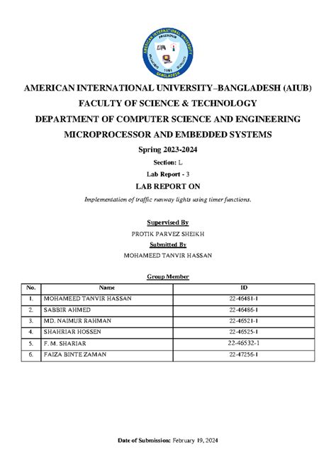 Lab Report 3 Study Of LED Blink Test And Implementation Of A Simple Traffic Control System