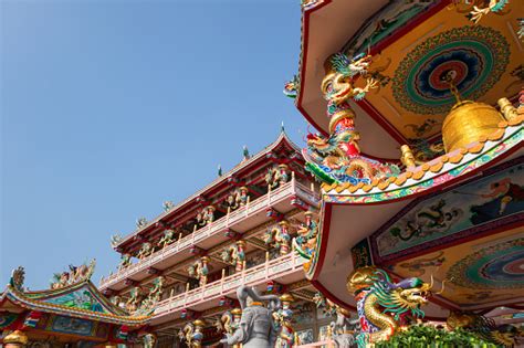 Ang Sila 촌 부리 태국에서 와트 Phuttharam 중국 사원 0명에 대한 스톡 사진 및 기타 이미지 0명 건물
