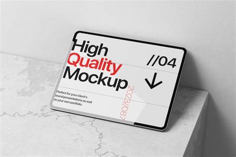 Premium Psd Tablet Mockup With Editable Background