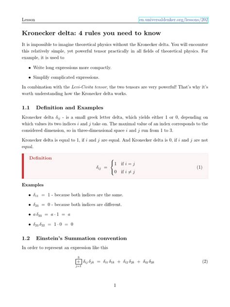 Kronecker Delta 4 Rules You Need To Know 11 Definition And Examples