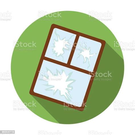 흰색 배경에 고립 된 평면 스타일에 깨진된 창 아이콘 쓰레기와 쓰레기 주식 벡터 일러스트 레이 션 심볼 0명에 대한 스톡 벡터 아트 및 기타 이미지 Istock