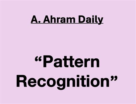 Alaeddin Ahram On Linkedin Patternrecognition Forecasting Structure