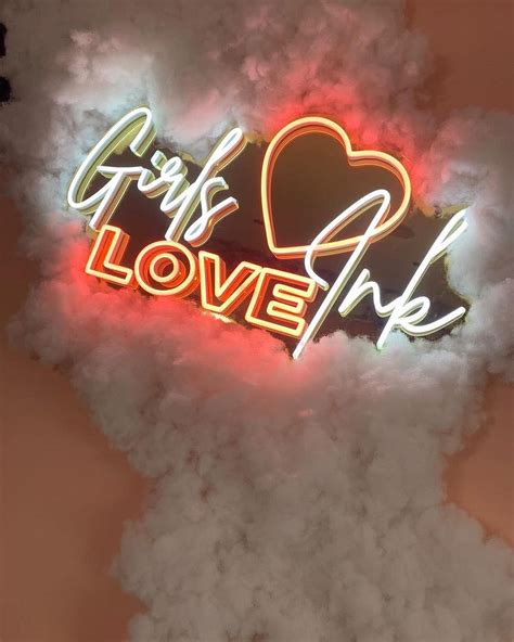 Custom Made Neon Signs Girls Love Ink Heart Neon Signs Neon Lights